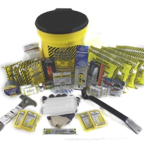 4-pers Deluxe Survival Bucket Kit, Great in Earthquake Hurricane Storm